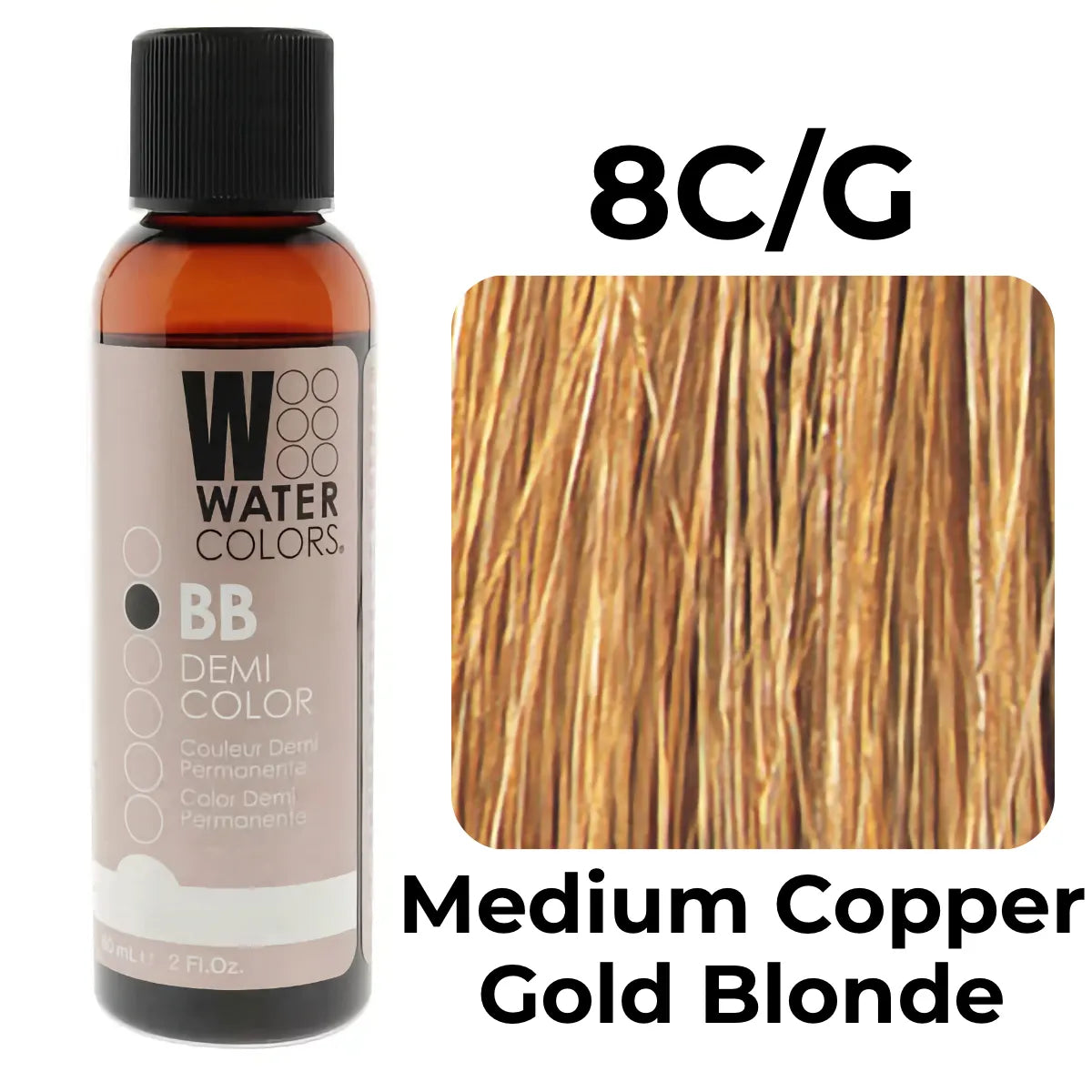 8C/G - Medium Copper Gold Blonde - Watercolors BB Demi – International ...