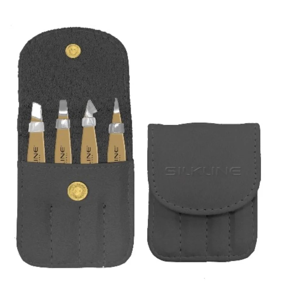 SILKLINE Mini Tweezer Set in Pouch (16/DISPLAY) – International Beauty