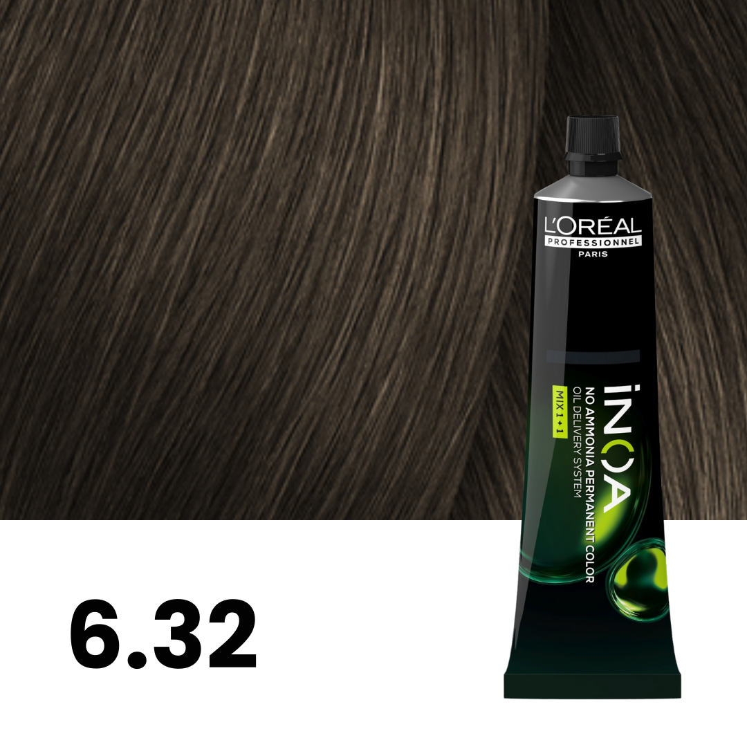 6.32/6GV - Dark Golden Iridescent Blonde - Inoa Warm Browns & Blondes ...