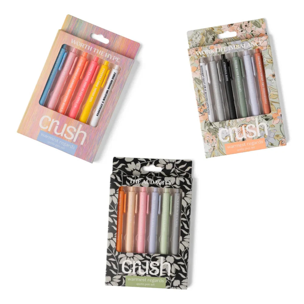 Warmest Regards Quote Pen Set - Assorted Color - 6 pens – International ...