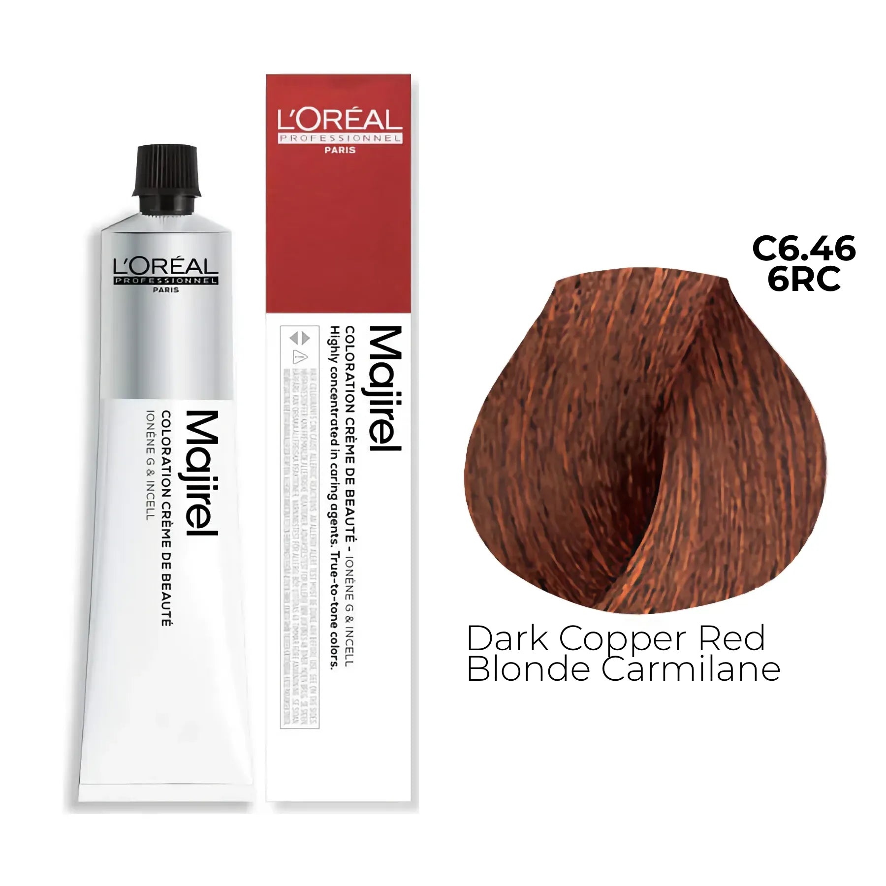 C6.46/6RC - Dark Copper Red Blonde Carmilane - Majirel Red ...